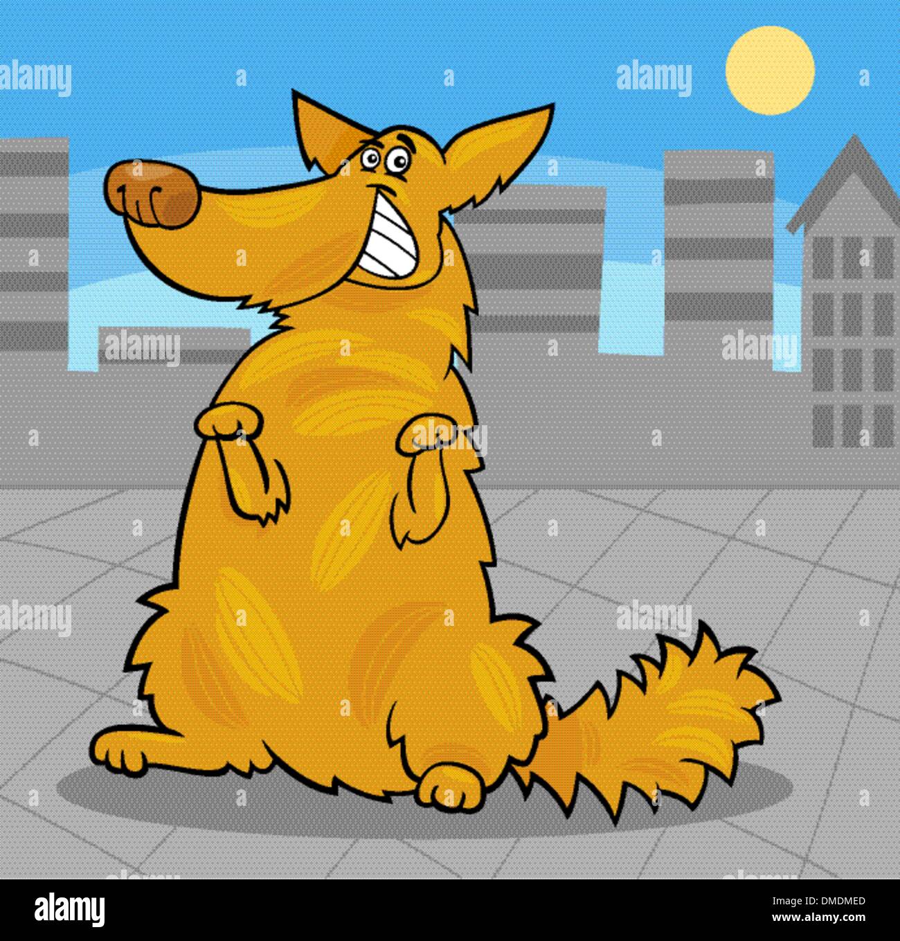 Happy street dog Stock Vector Images - Alamy