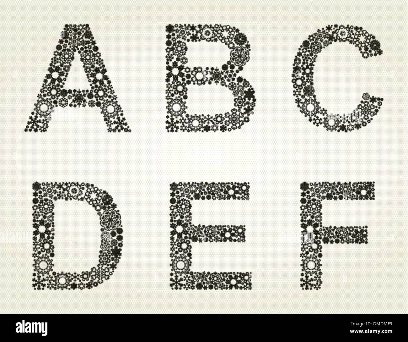 Snow the alphabet Stock Vector Image & Art - Alamy