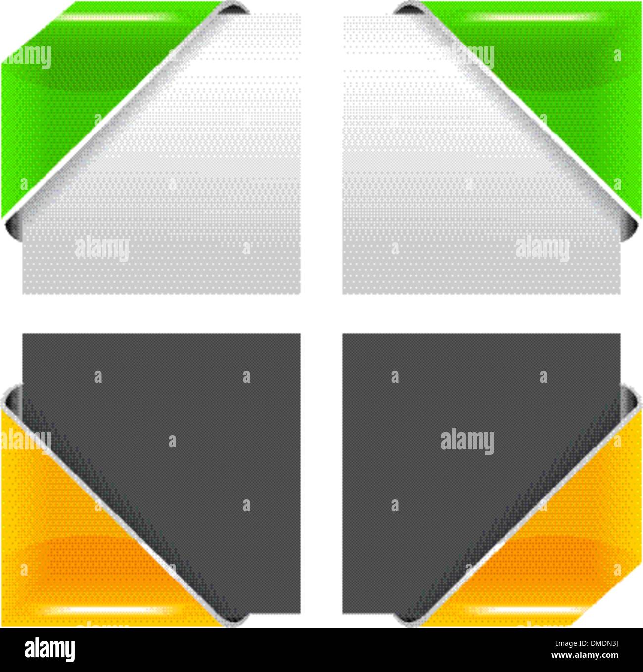 vector colored corner ribbon set Stock Vector Image & Art - Alamy