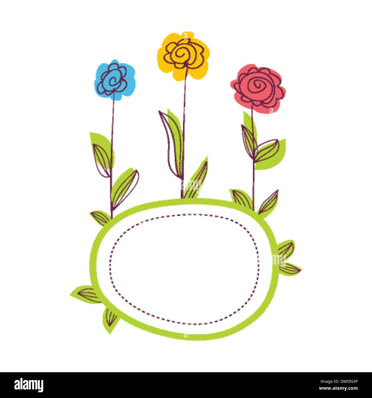 Floral design on frame Cut Out Stock Images & Pictures - Alamy