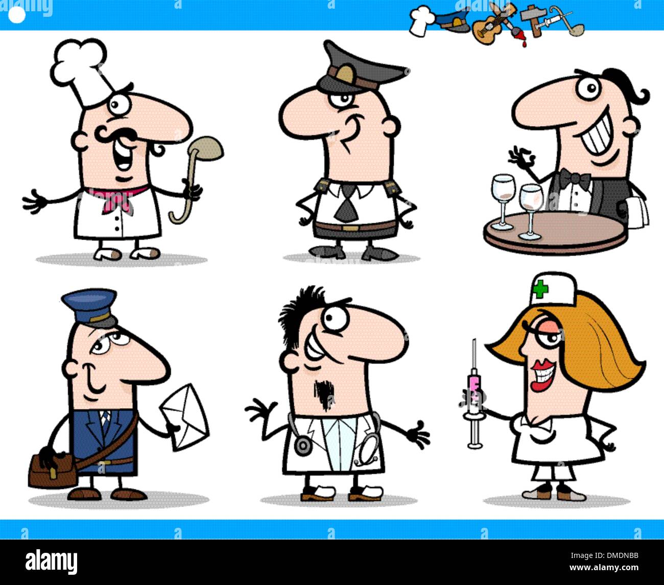cartoon people occupations characters set Stock Vector Image & Art - Alamy