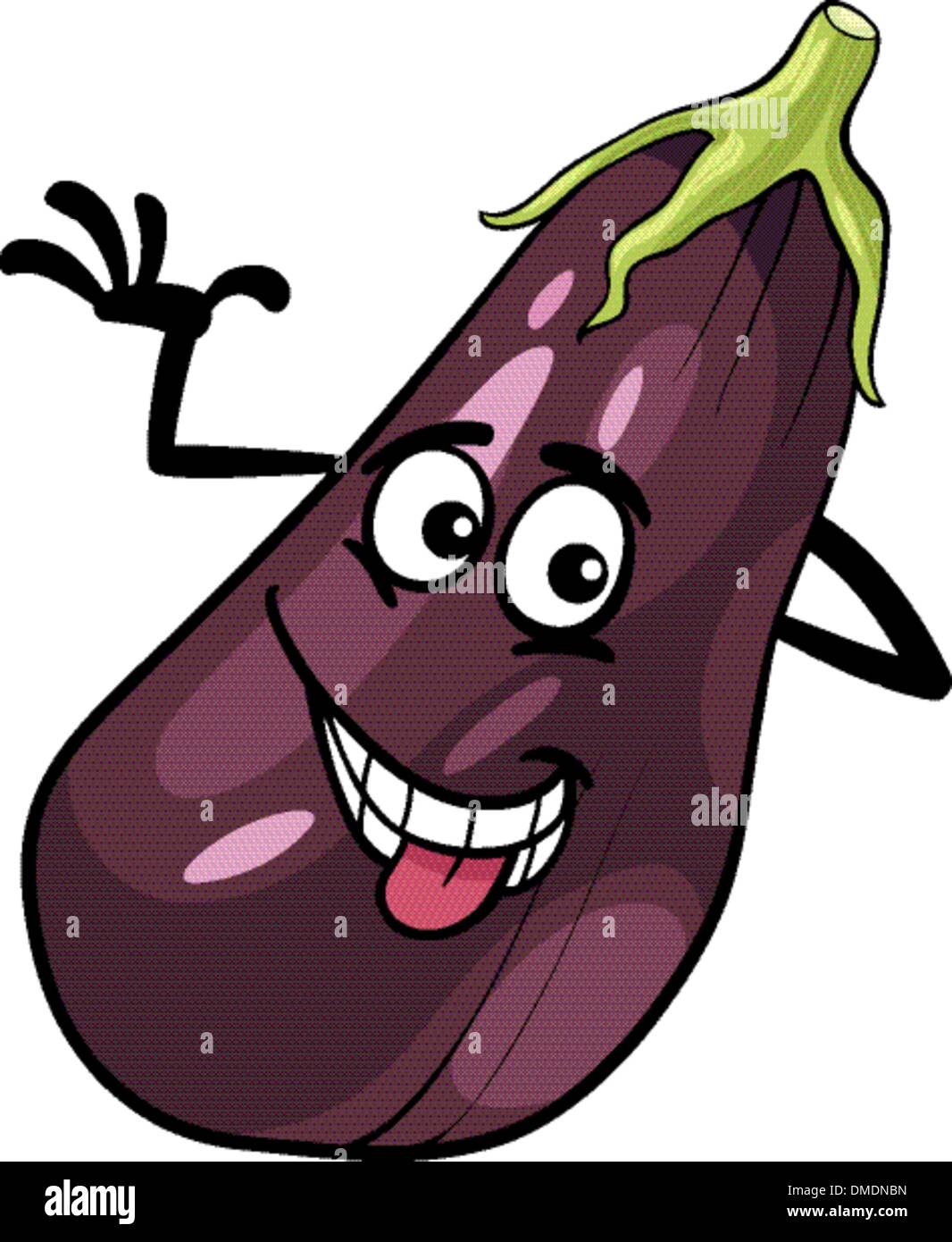 Funny eggplant mascot design Stock Vector Images - Alamy