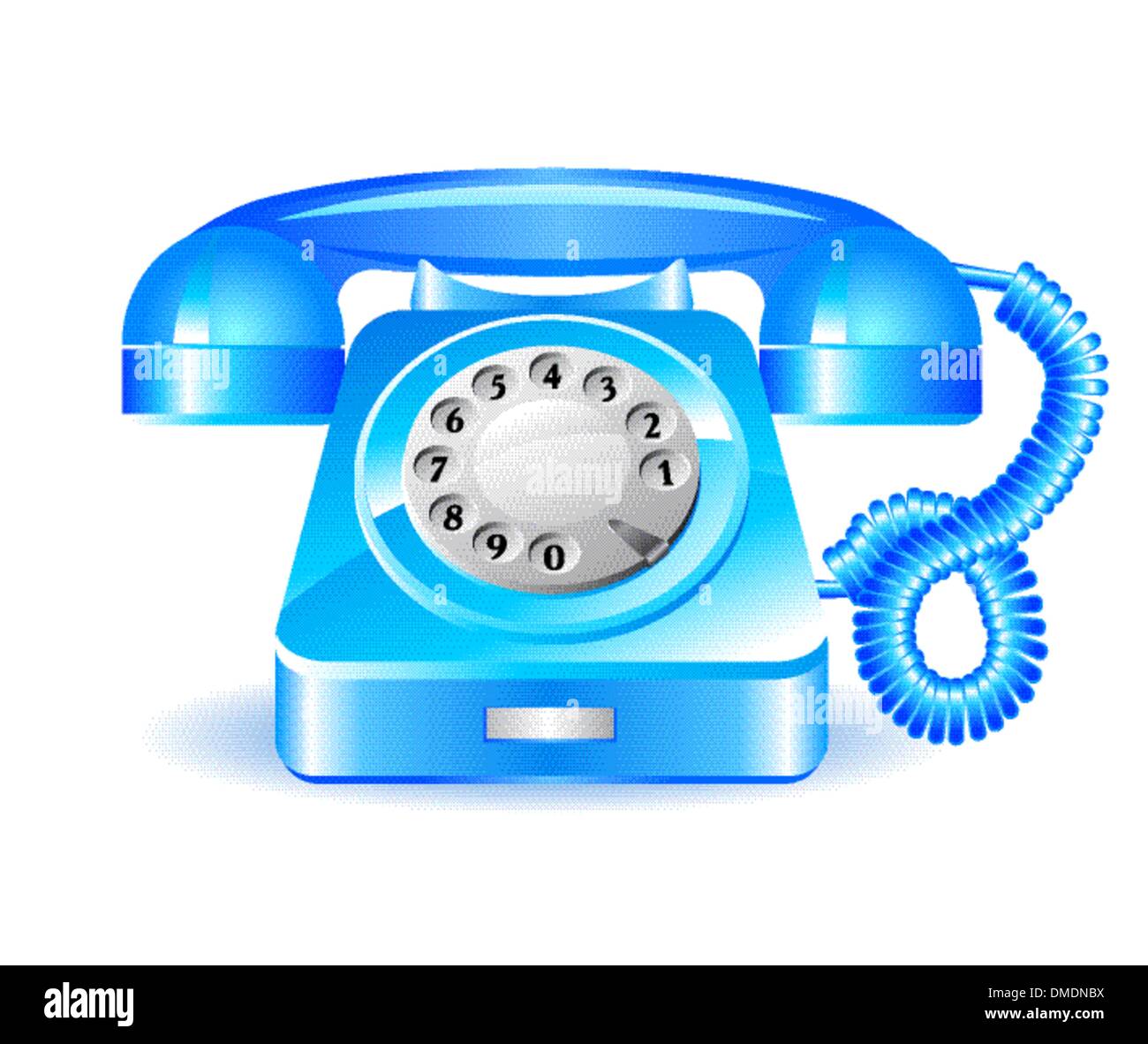 Retro blue telephone Stock Vector Image & Art - Alamy