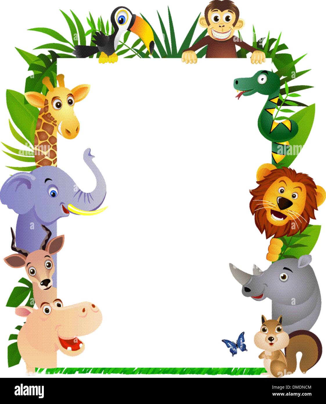Animal cartoon and blank space Stock Vector Image & Art - Alamy