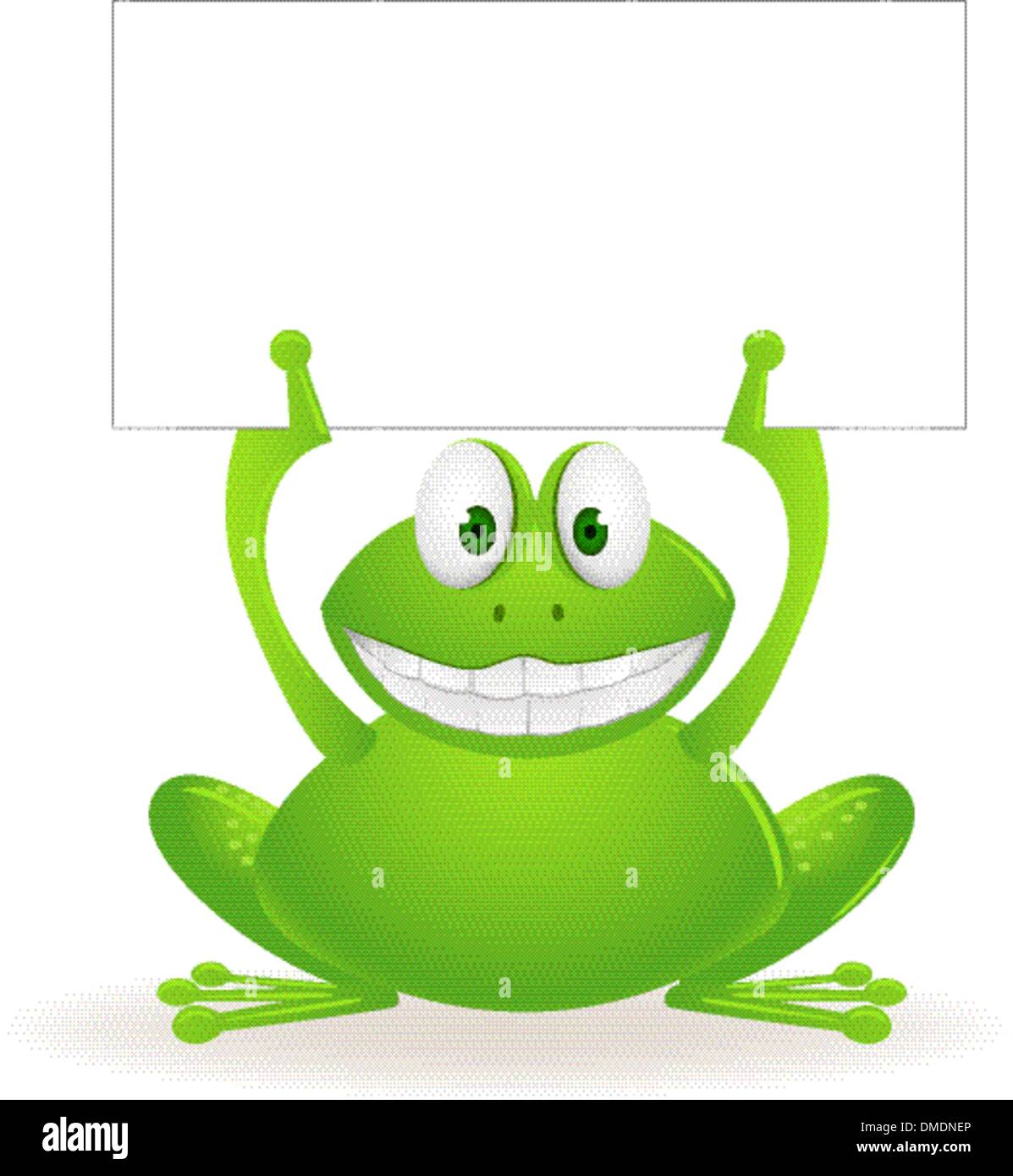 cute frog and blank sign Stock Vector Image & Art - Alamy