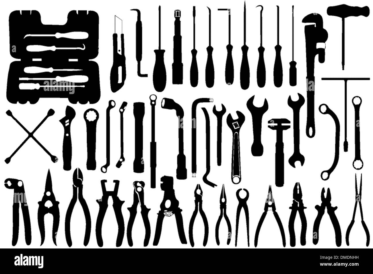 Set different work tools Stock Vector Images - Alamy