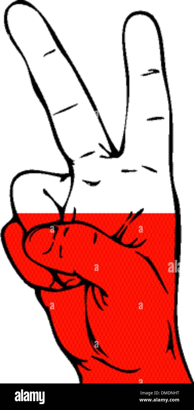 Peace Sign of the Polish flag Stock Vector Image & Art - Alamy