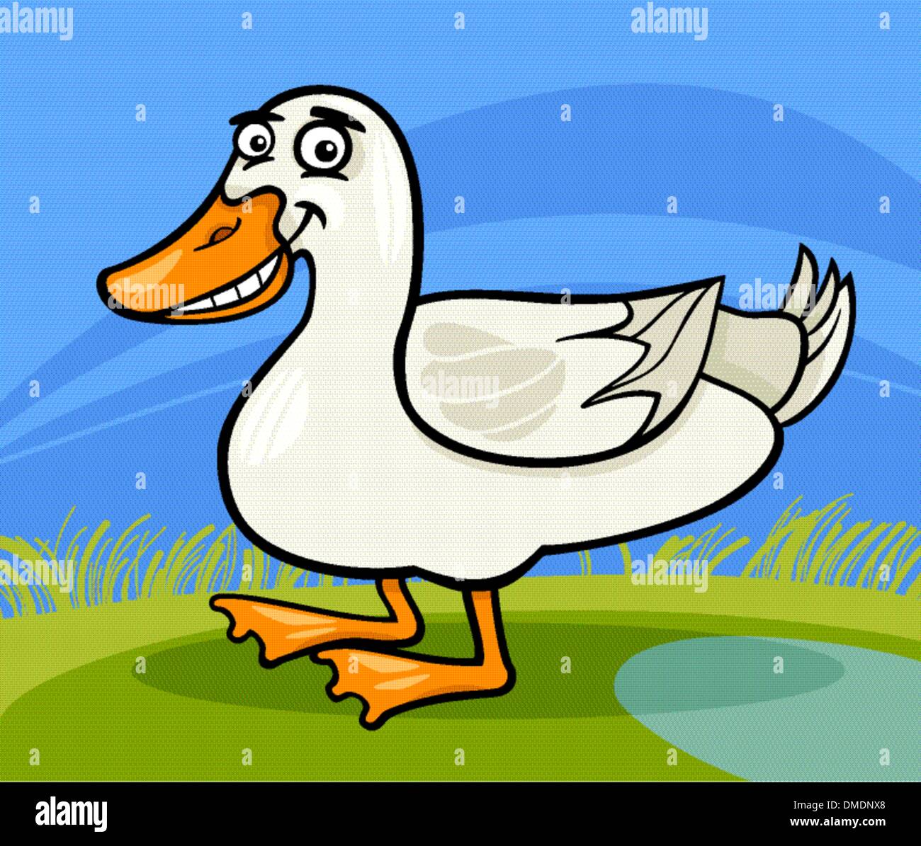 duck farm bird animal cartoon illustration Stock Vector Image & Art - Alamy