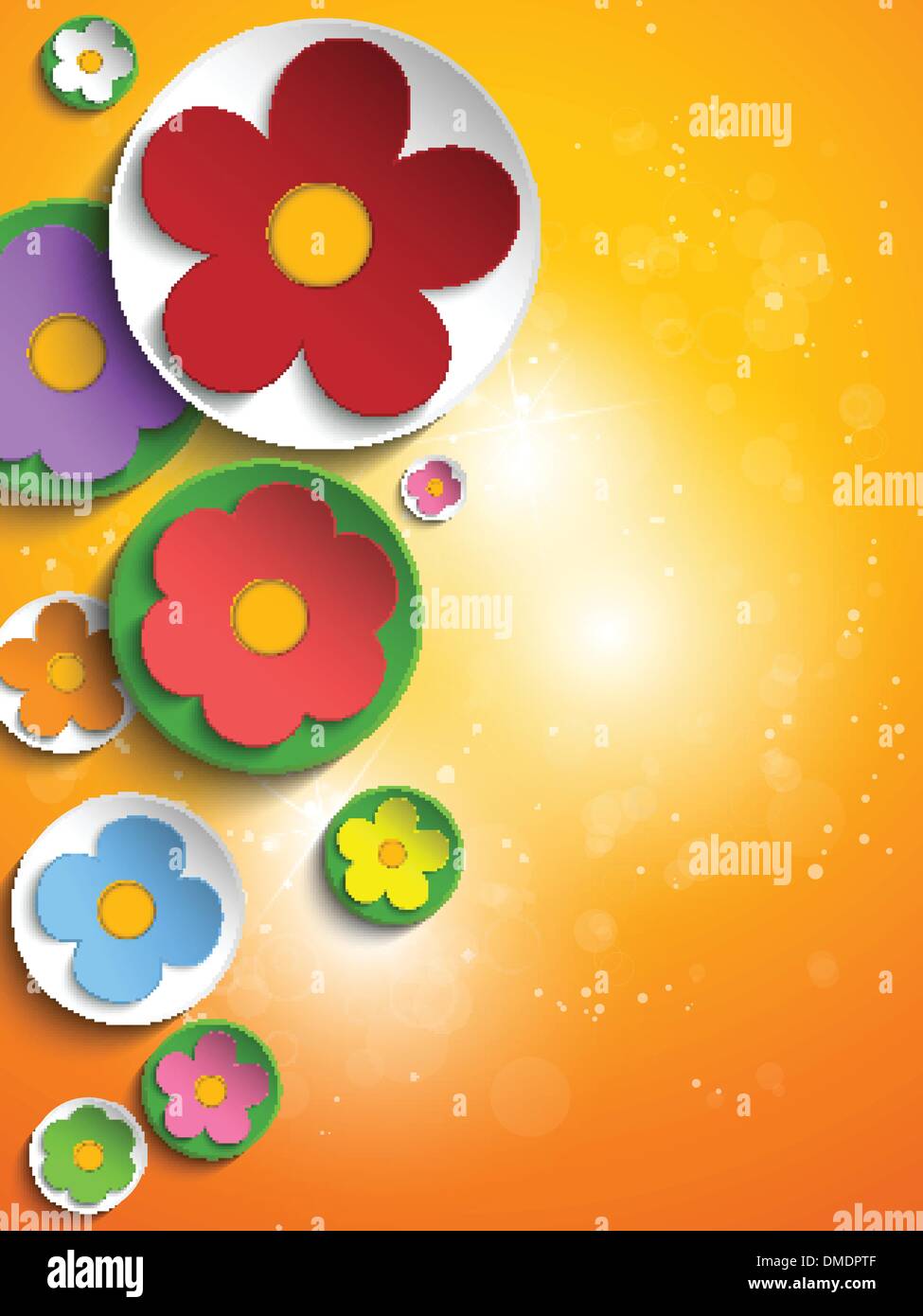 Beautiful Spring Colorful Flowers Background Stock Vector Image & Art ...