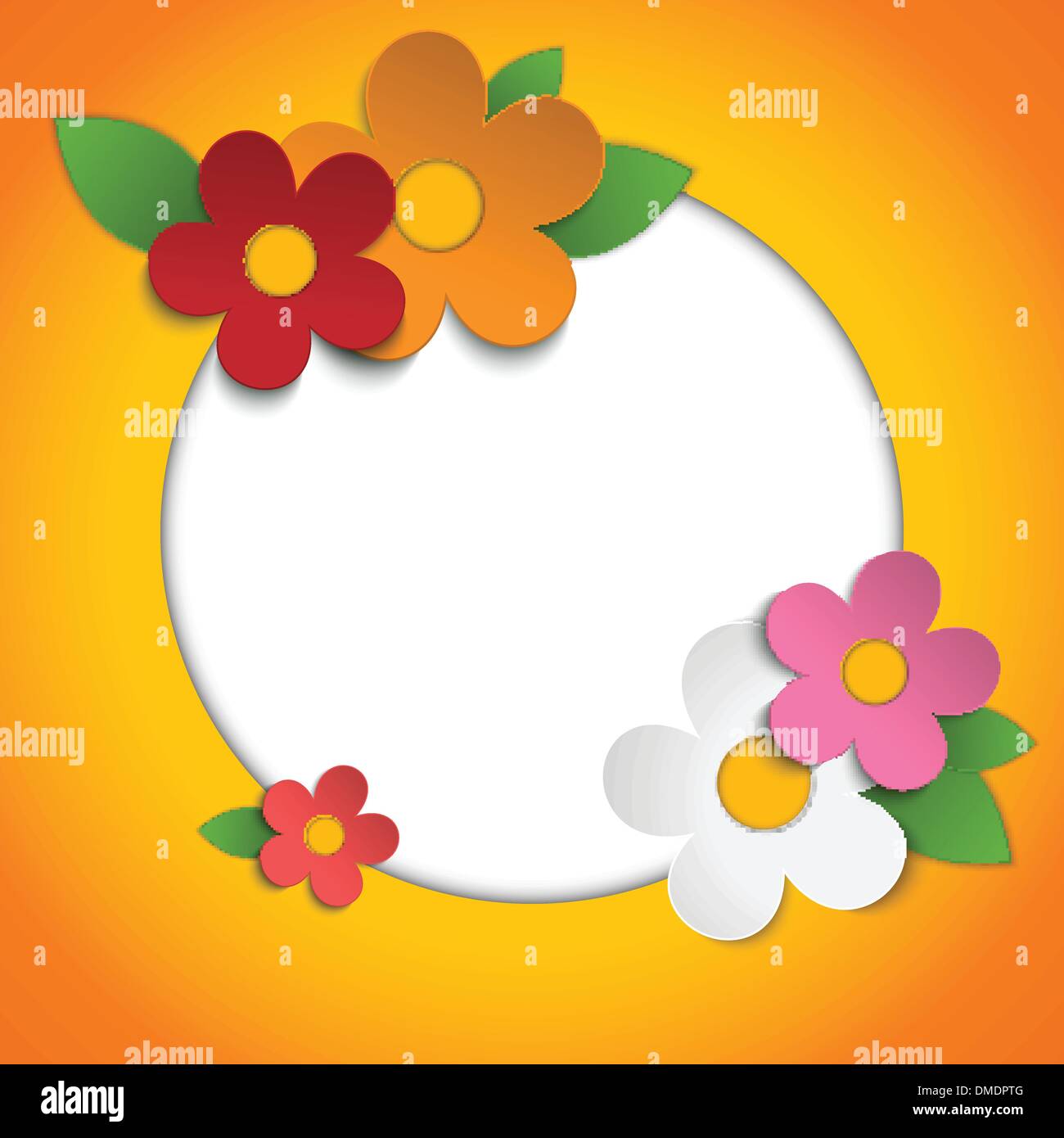 Beautiful Spring Flowers Orange Background Stock Vector Image & Art - Alamy