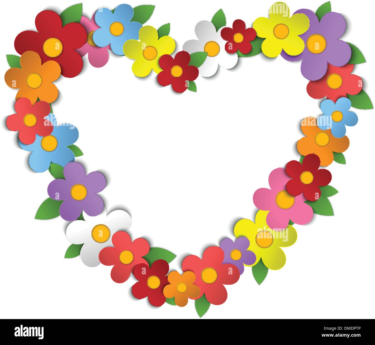 Flower Heart Bouquet Spring Background Stock Vector Image & Art - Alamy