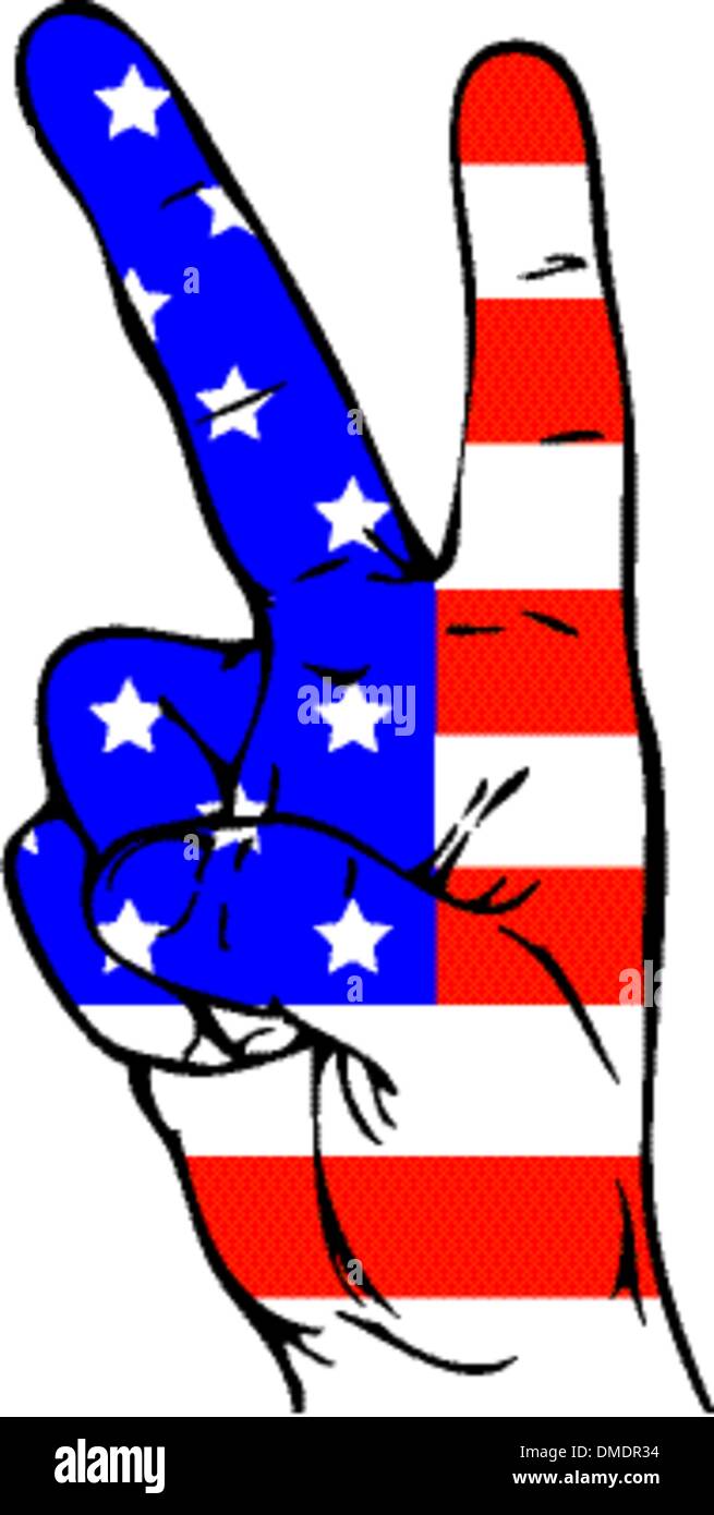Peace sign american flag hi-res stock photography and images - Alamy