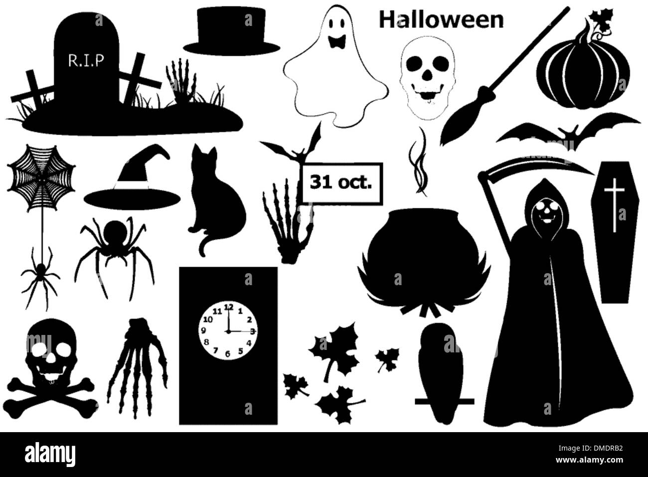 Horror elements Stock Vector Images - Alamy