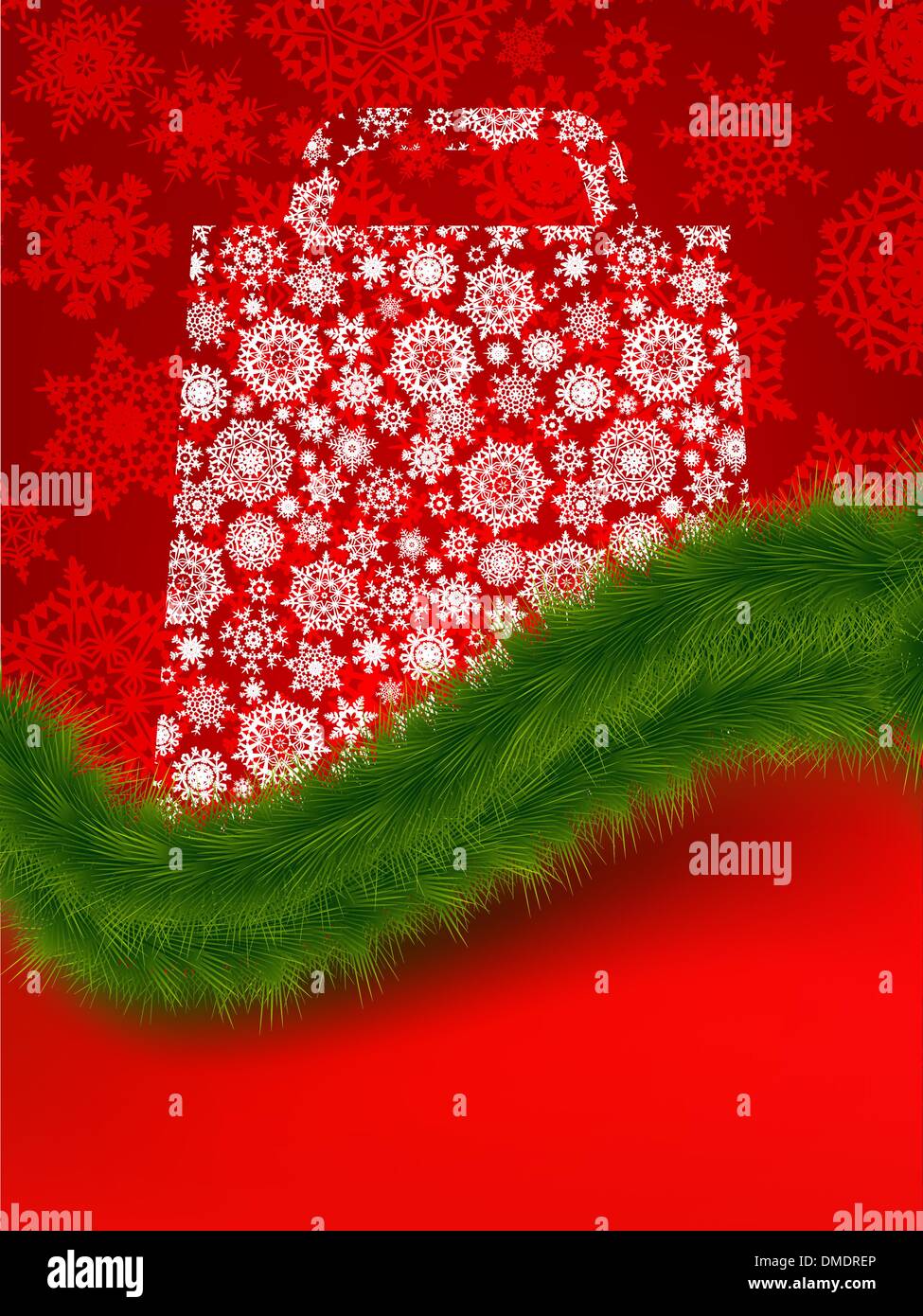 Shopping bag on winter background. EPS 8 Stock Vector Image & Art - Alamy