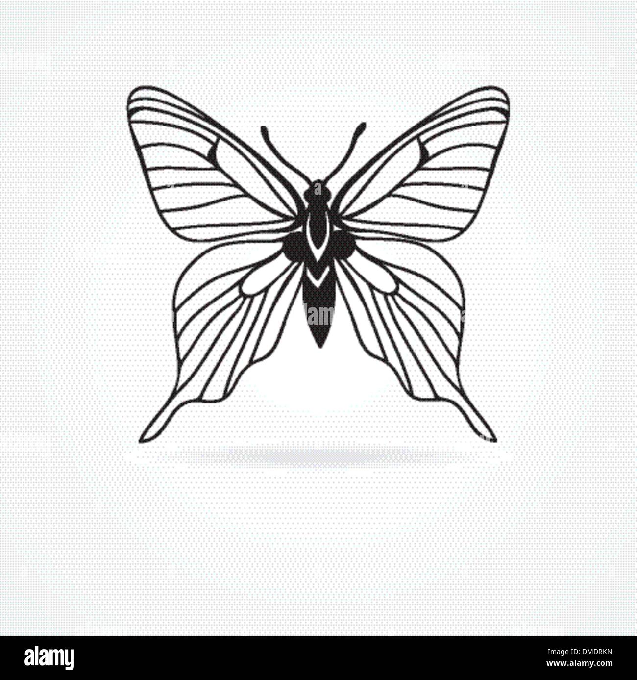 Monarch butterfly on white Stock Vector Images - Alamy