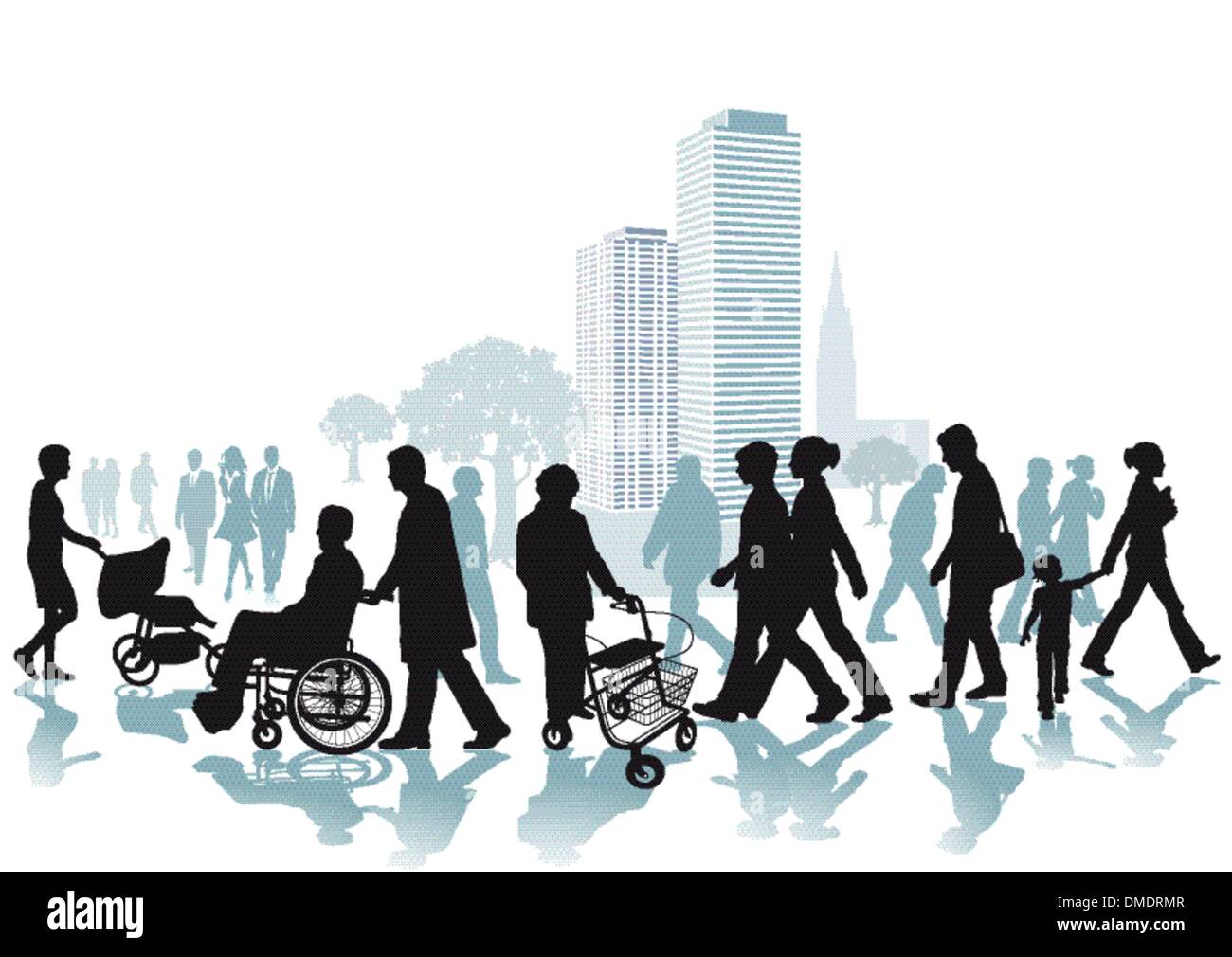 Life in the city Stock Vector Images - Alamy