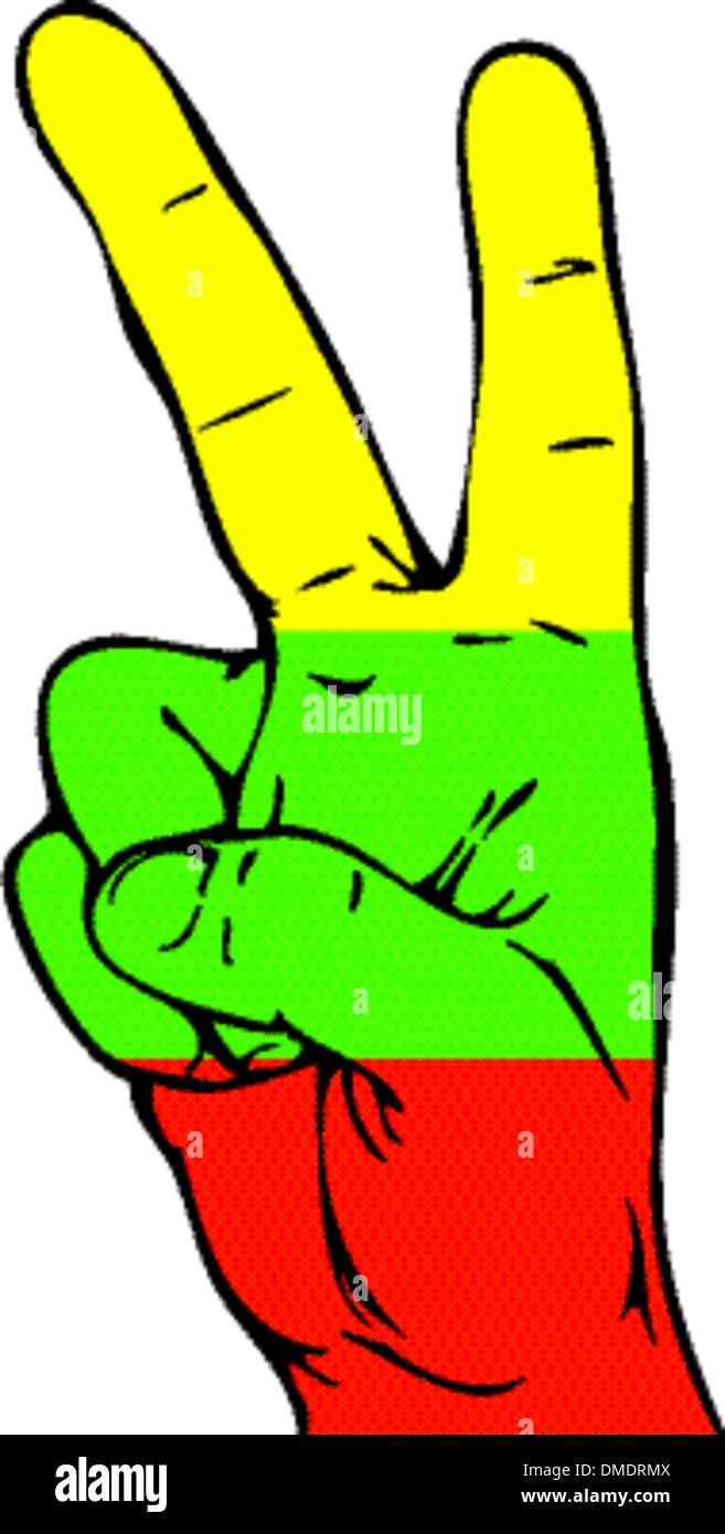 Peace Sign of the Lithuanian flag Stock Vector Image & Art - Alamy