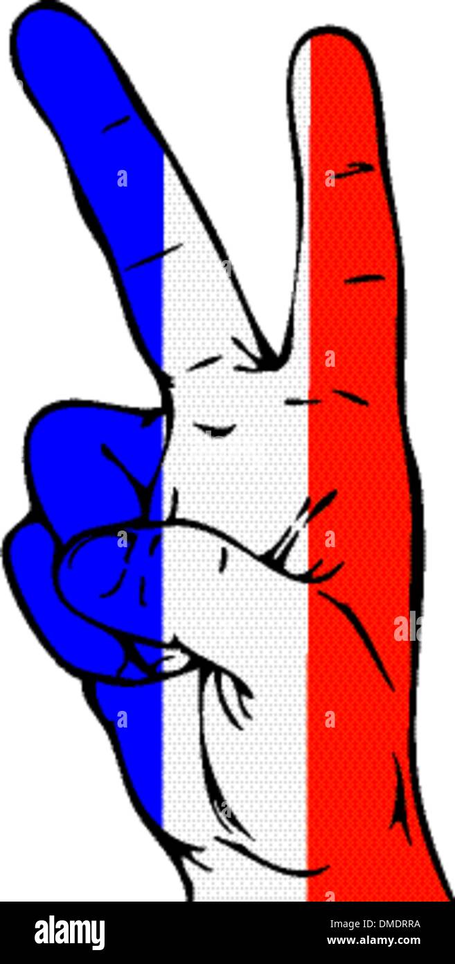 Peace Sign of the French flag Stock Vector Image & Art - Alamy