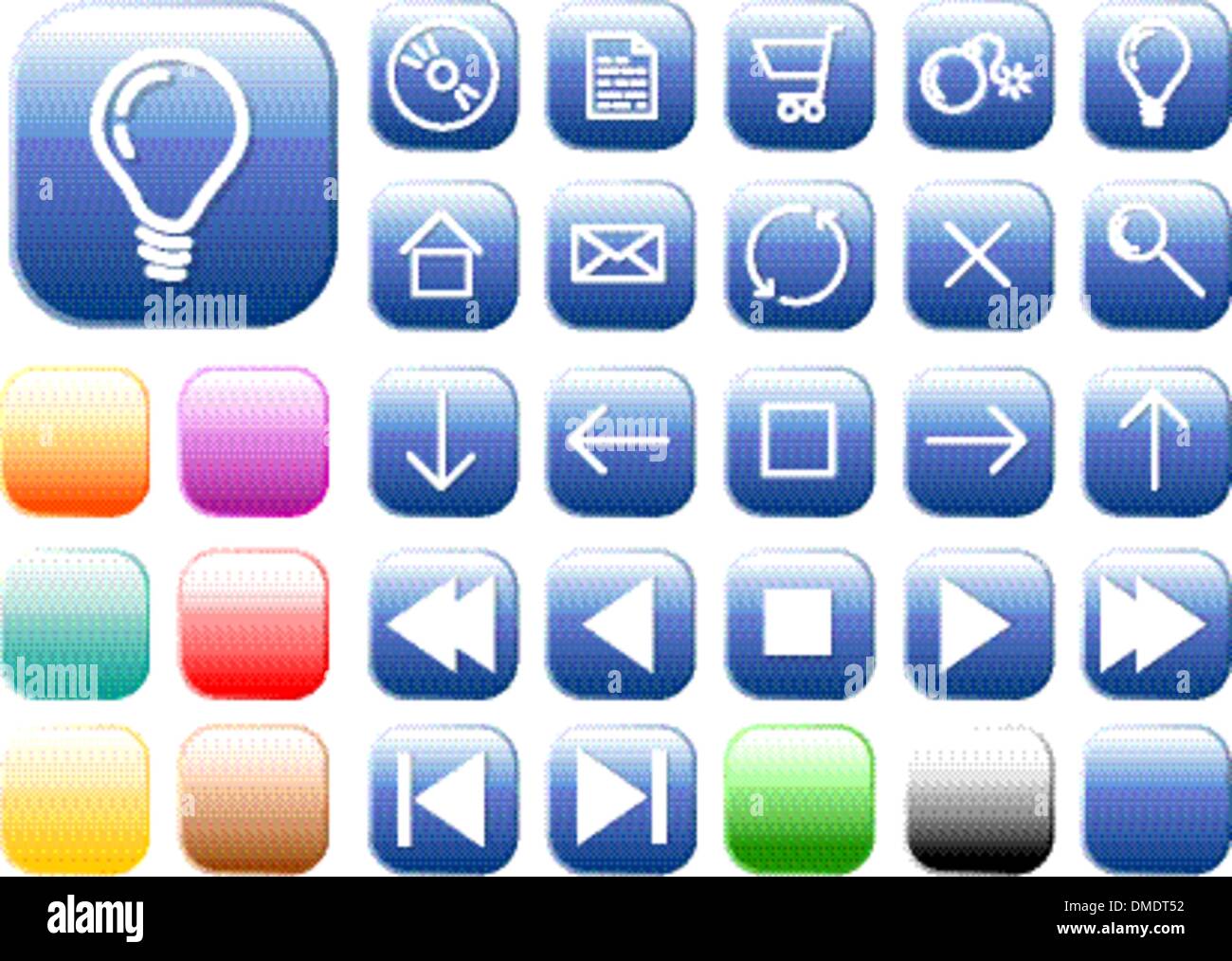 Vector glass buttons - squares Stock Vector Image & Art - Alamy