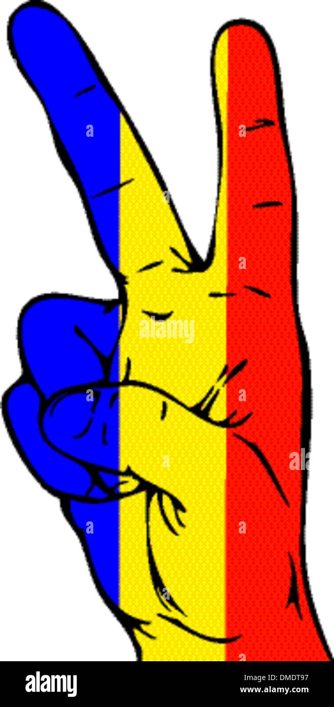 Peace Sign of the Romanian flag Stock Vector Image & Art - Alamy