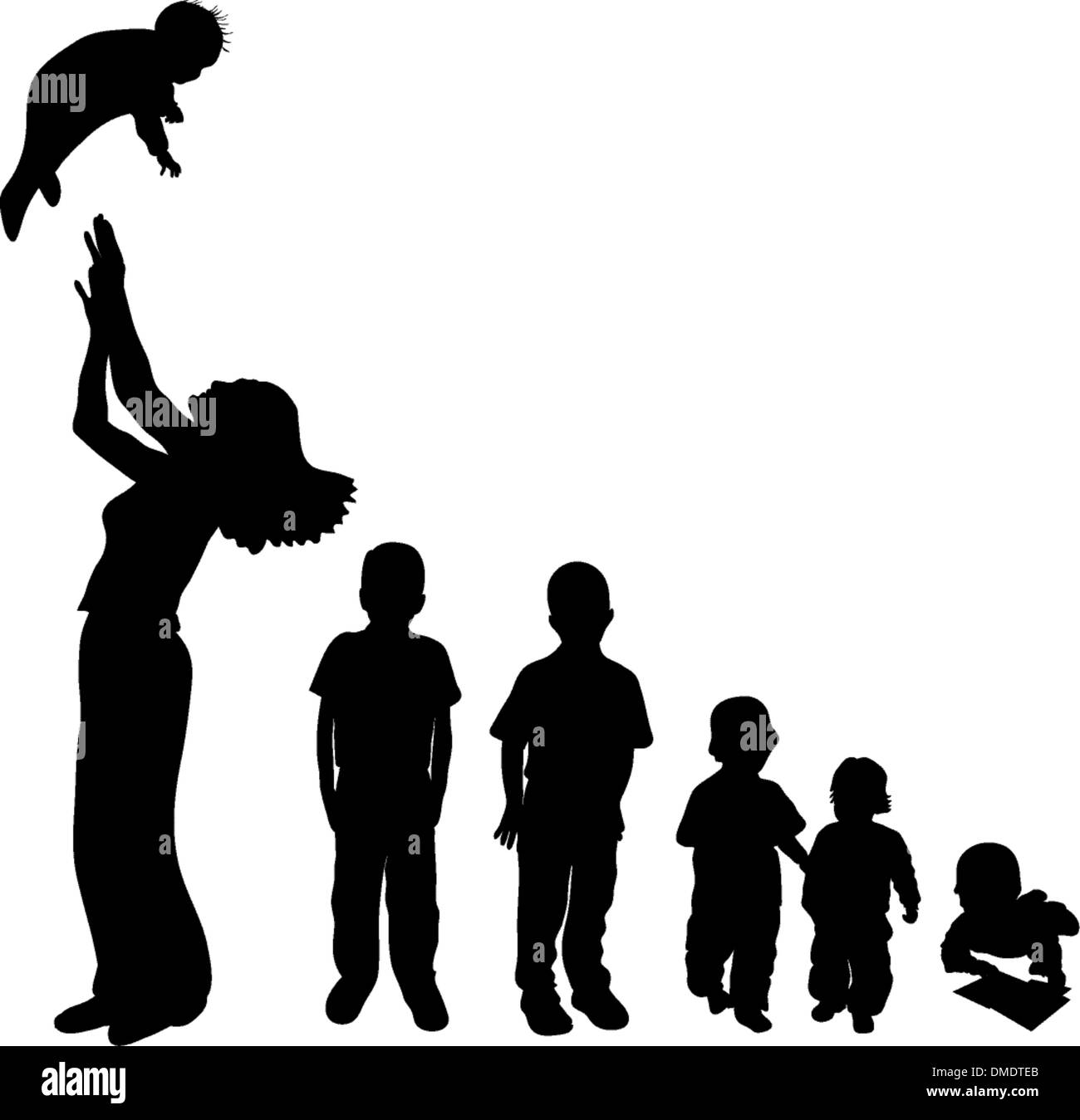 Children silhouettes hi-res stock photography and images - Alamy