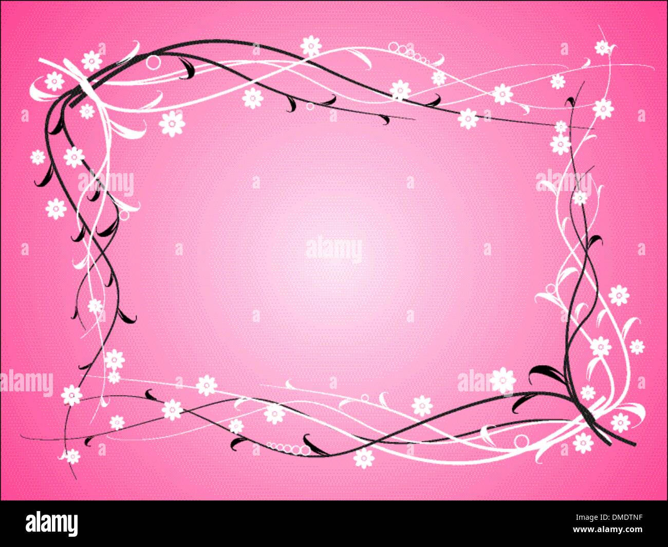 White flowers pink eye Stock Vector Images - Alamy