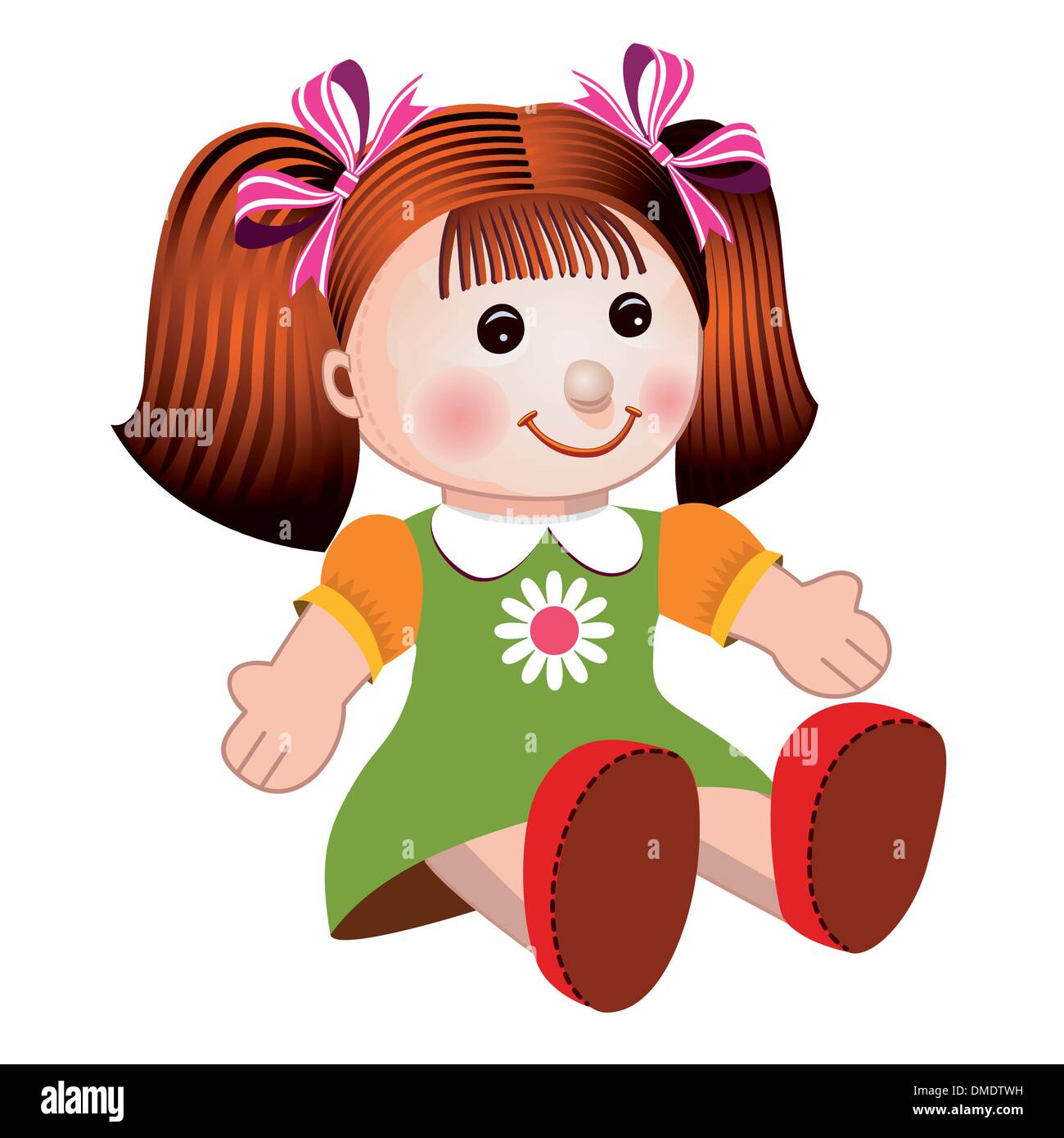 Girl Doll Vector Illustration Stock Vector Image And Art Alamy