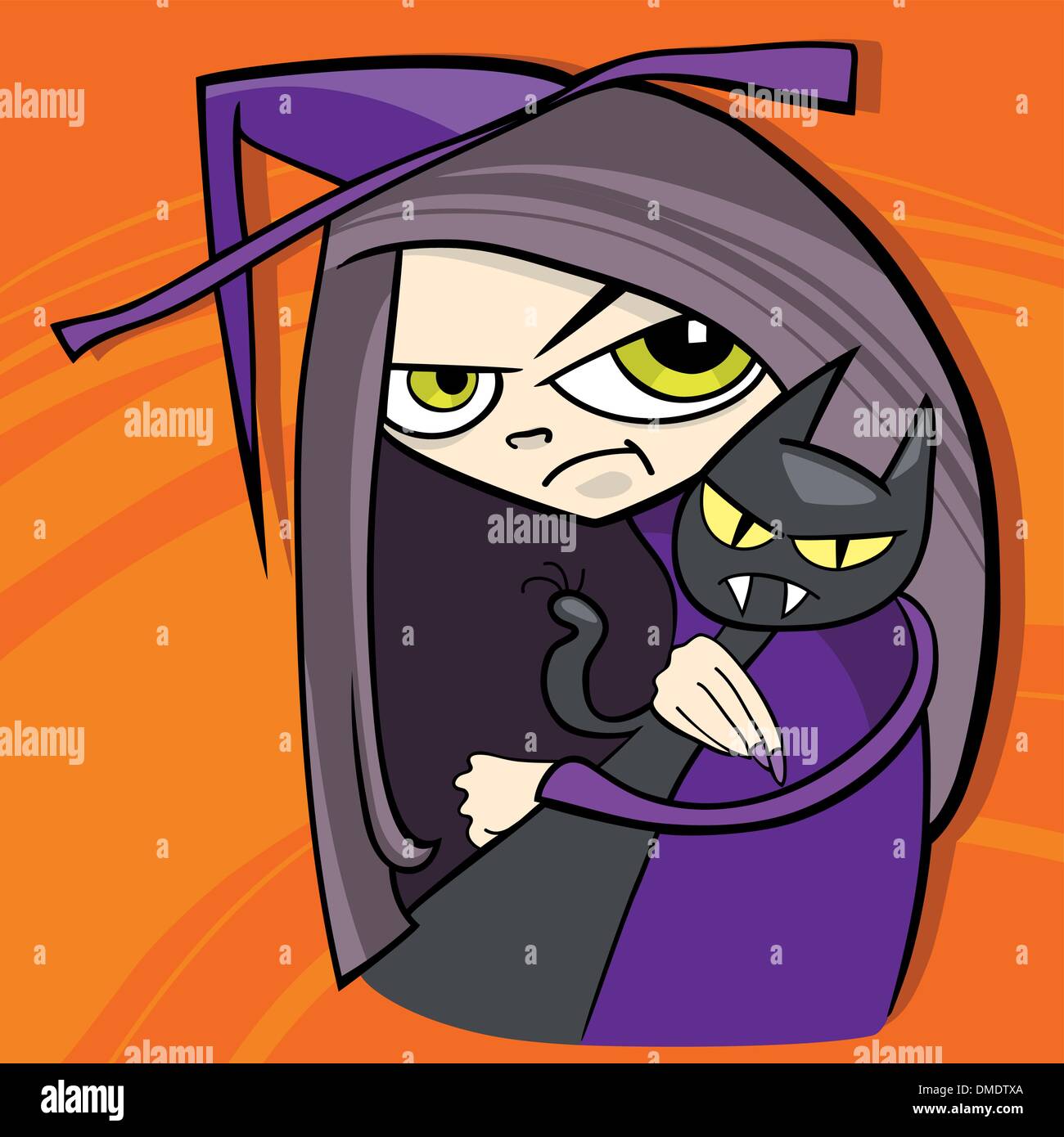 Gothic girl cartoon hi-res stock photography and images - Alamy