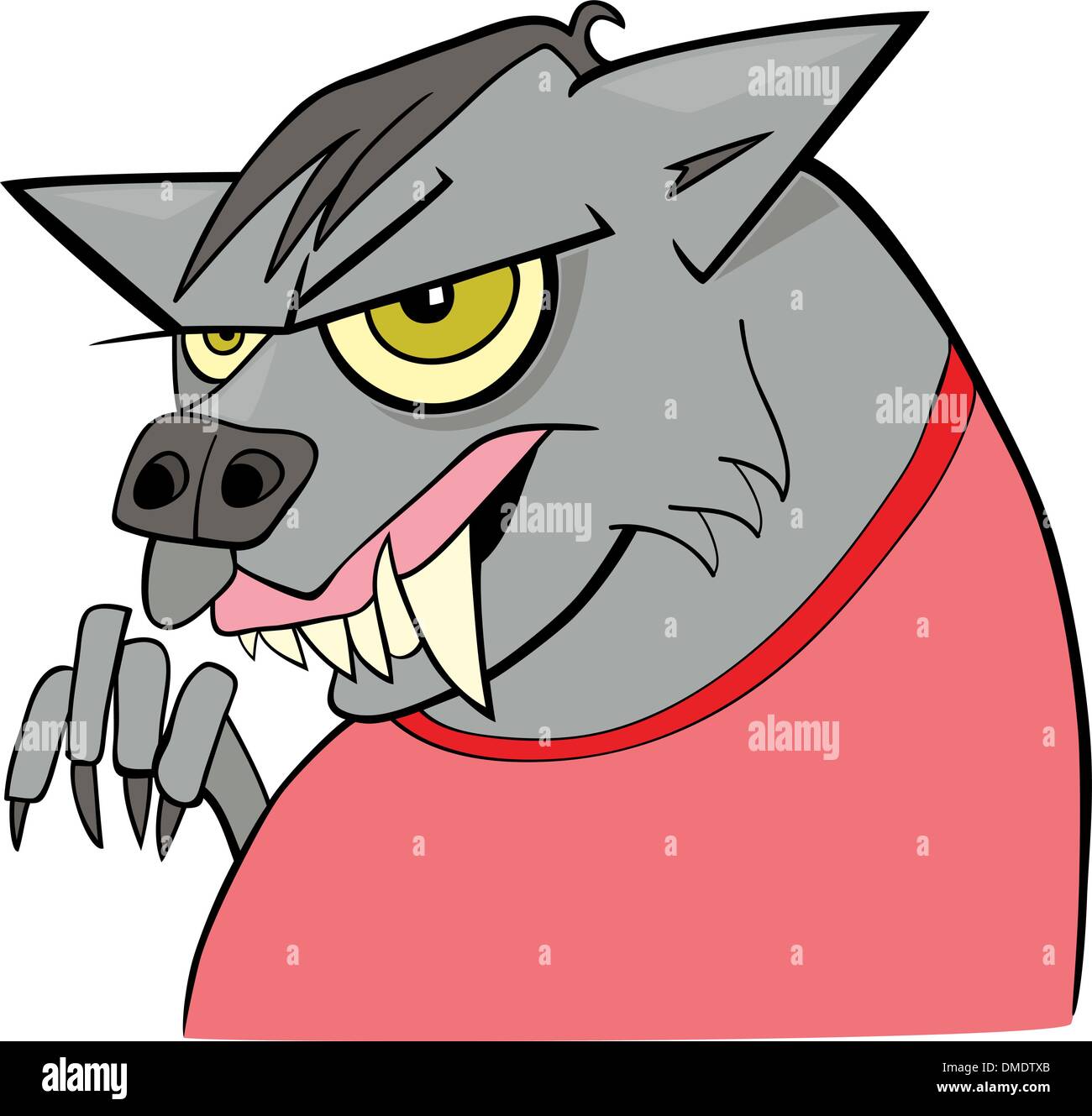 Illustration angry wolf cartoon character hi-res stock photography and ...