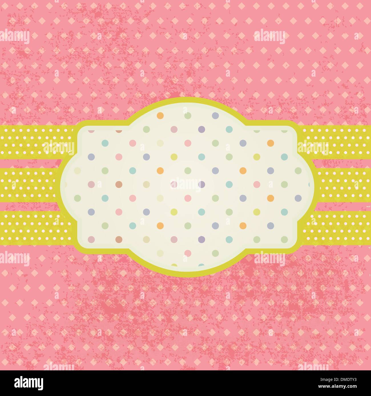 Vintage pastel frame on polka dot background Stock Vector Image & Art ...
