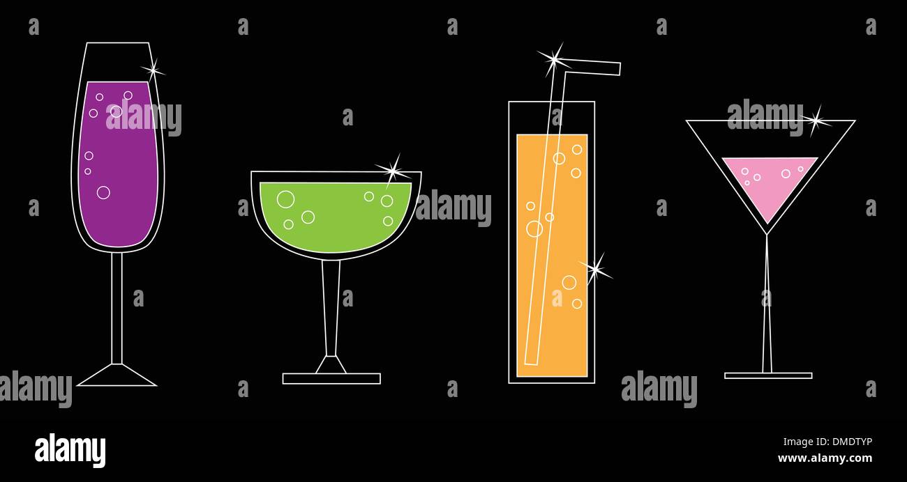 Drinks row Stock Vector Images - Alamy