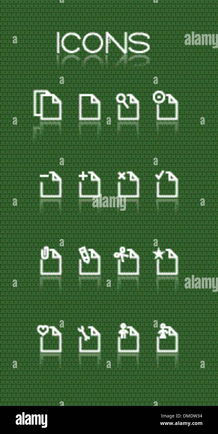 Print file white icons Stock Vector Images - Alamy