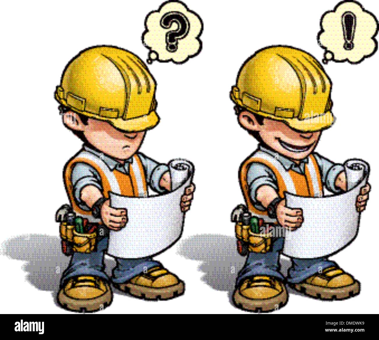 Construction site man contractor Stock Vector Images - Alamy