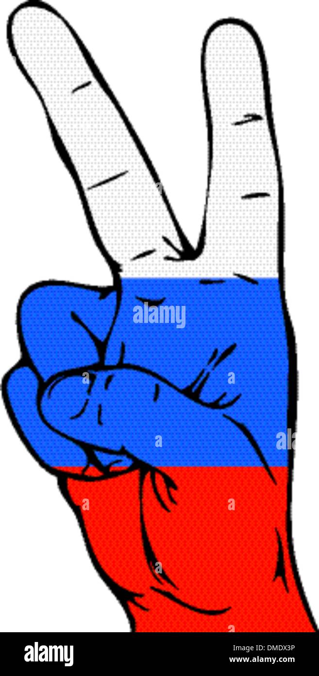 Hand gesture victory flag russia hi-res stock photography and images ...