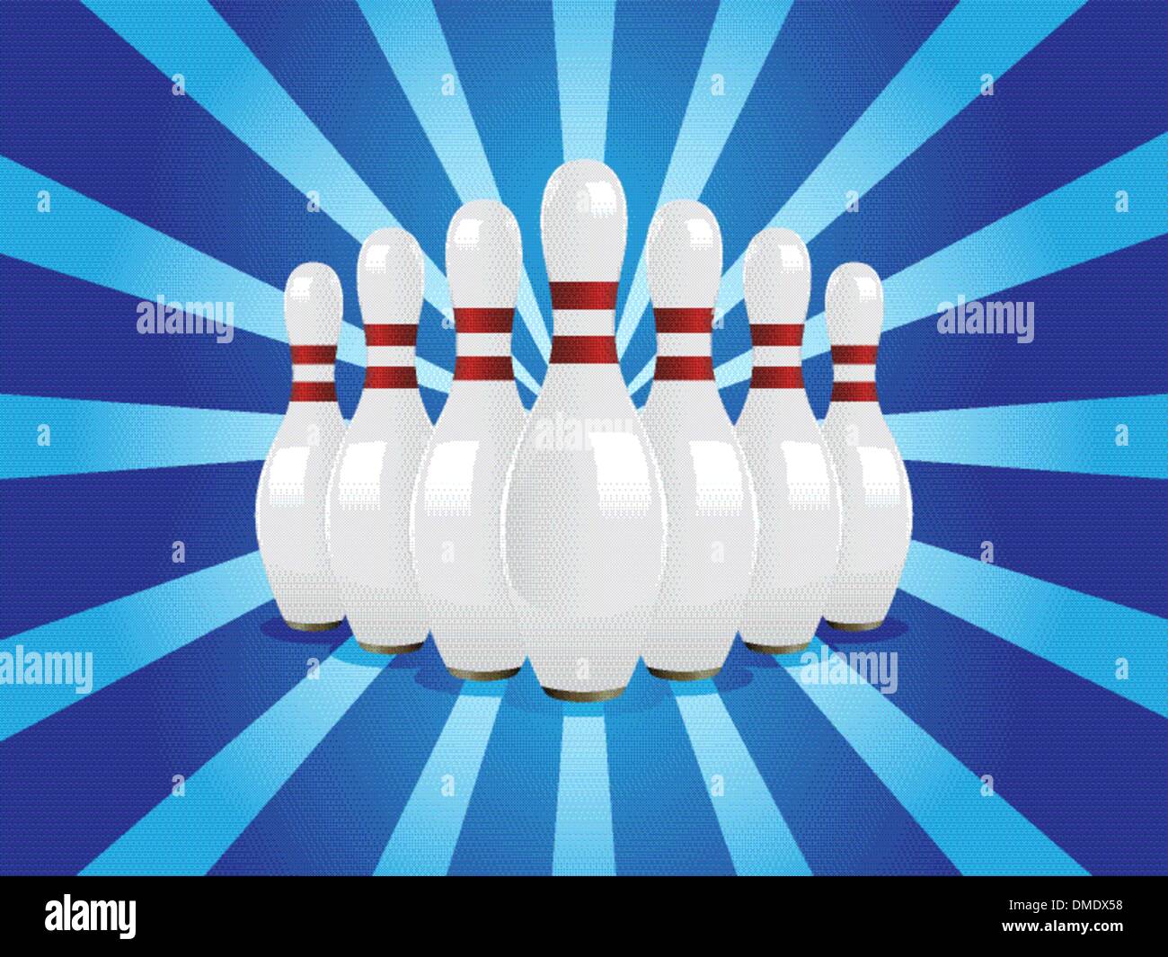 Bowling pins white background Stock Vector Images - Alamy