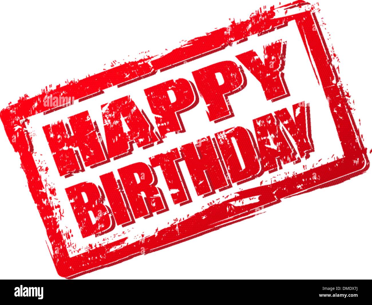 Happy birthday stamp Stock Vector Image & Art - Alamy