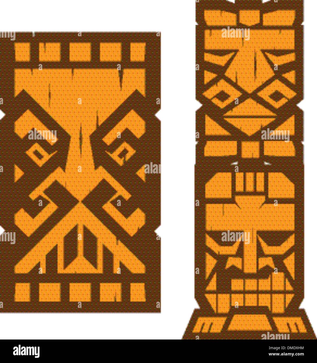 Block Tiki Totem Stock Vector Image & Art - Alamy