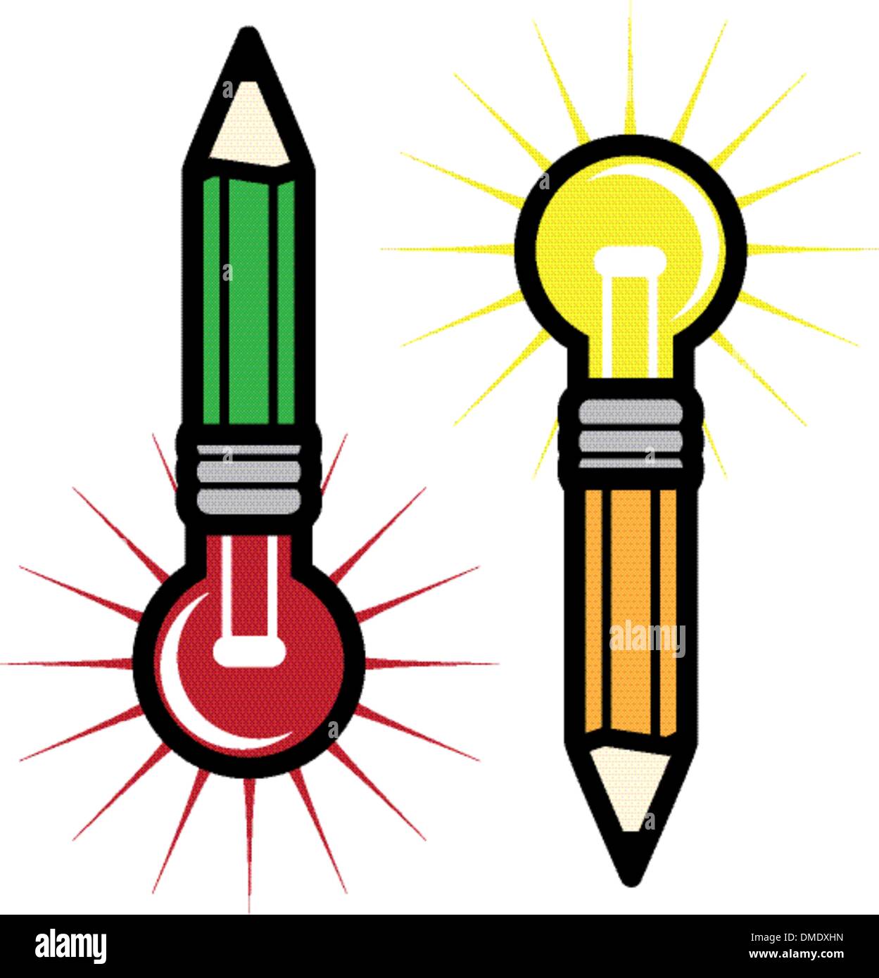 Light green pencil Stock Vector Images - Alamy