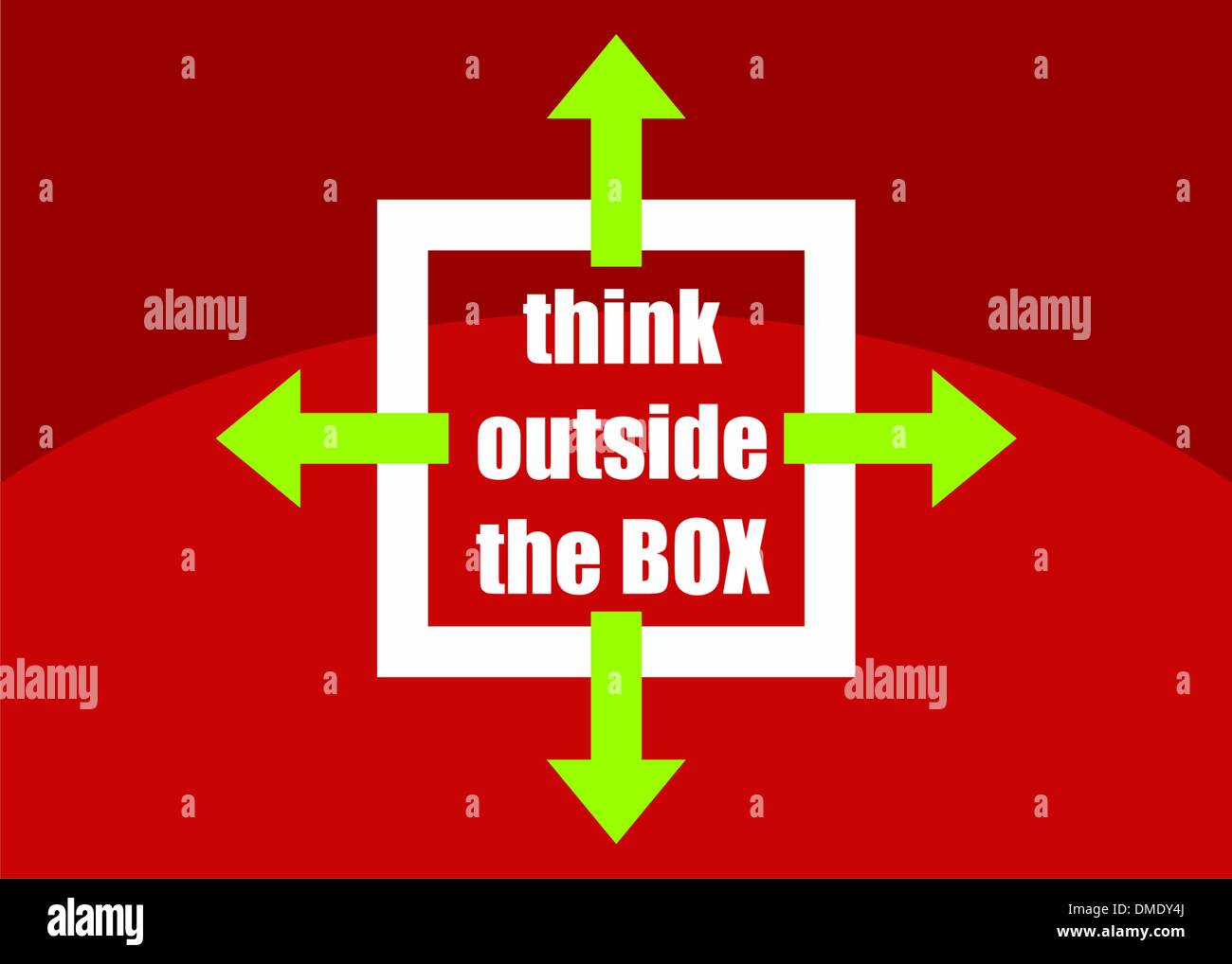Thinking outside the box Stock Vector Images - Alamy