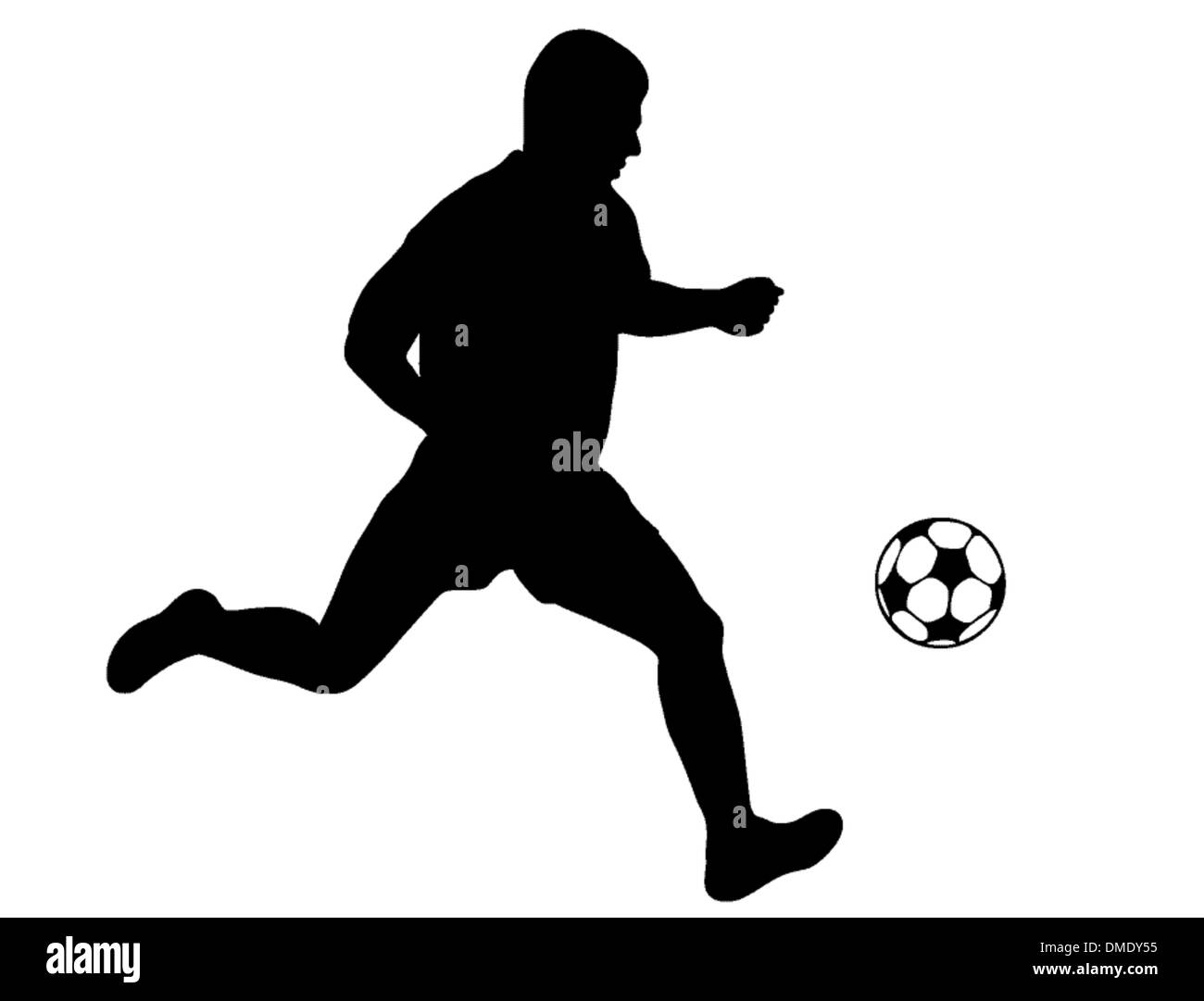 Soccer player dribbling Stock Vector Images - Alamy