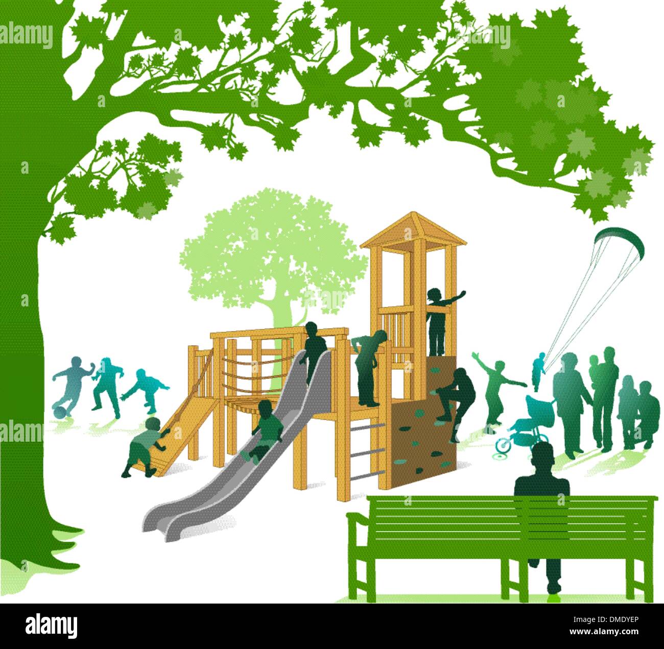 Climbing frame in the park Stock Vector Image & Art - Alamy