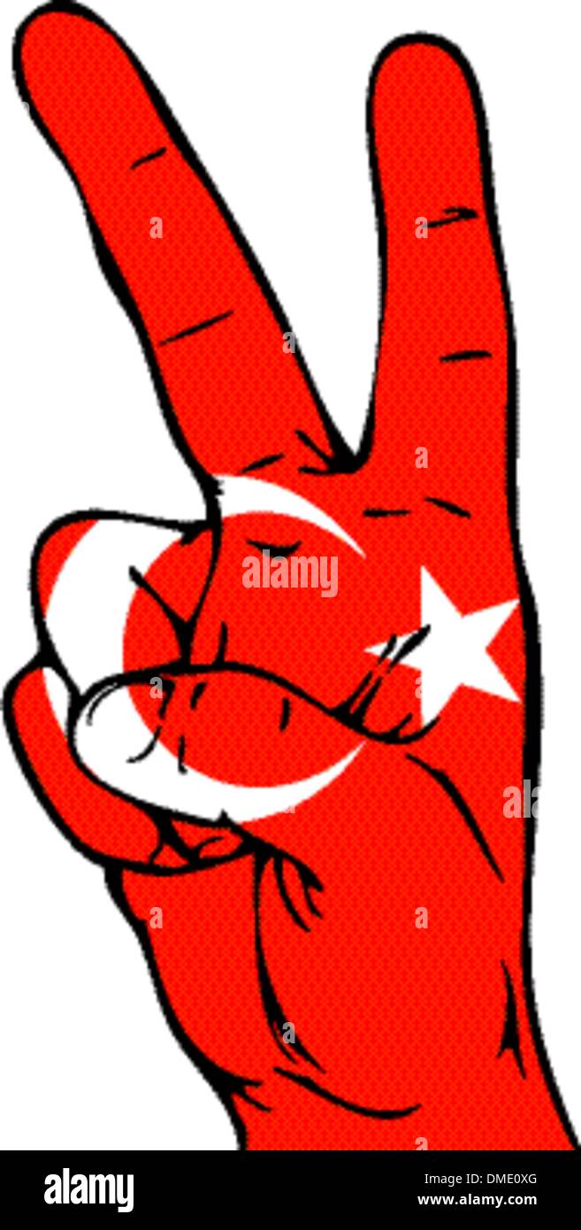 Peace Sign of the Turkish flag Stock Vector Image & Art - Alamy