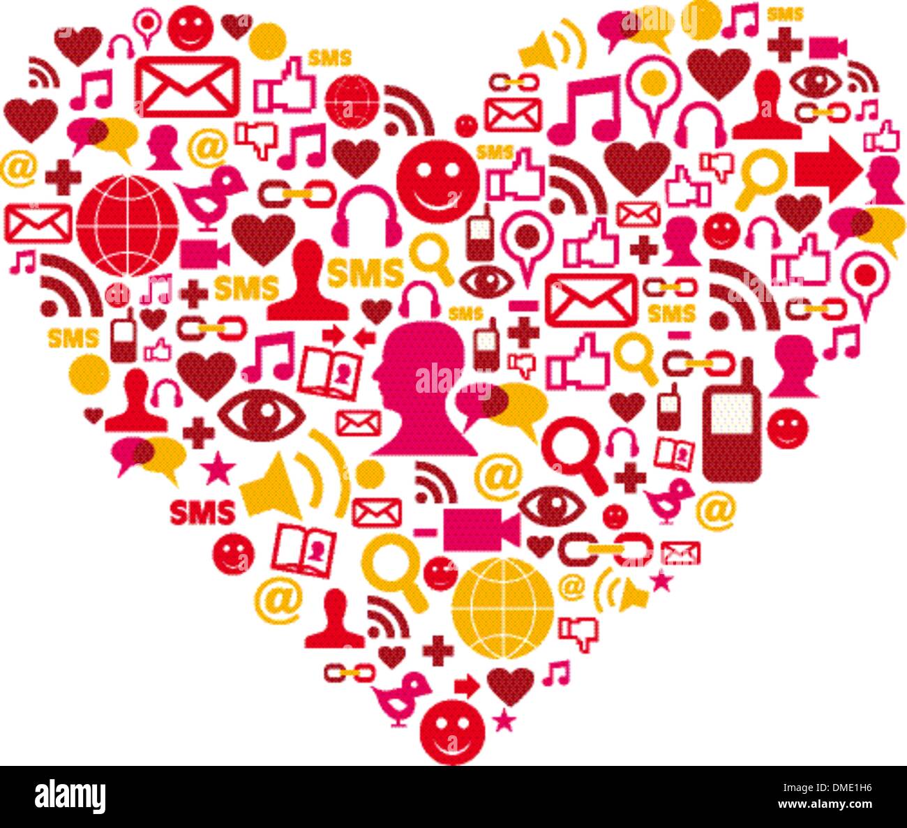 Media communication icons in Stock Vector Images - Alamy