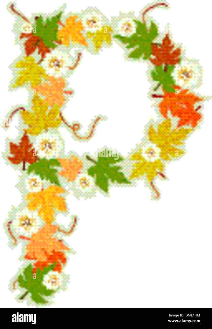 Pattern floral letter P Stock Vector Image & Art - Alamy