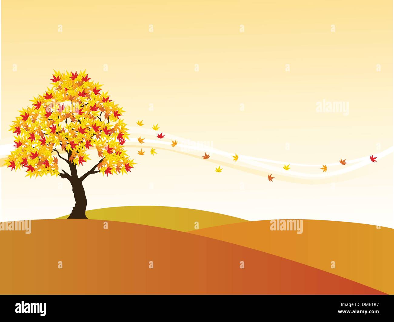 Landscape autumn art Stock Vector Images - Alamy
