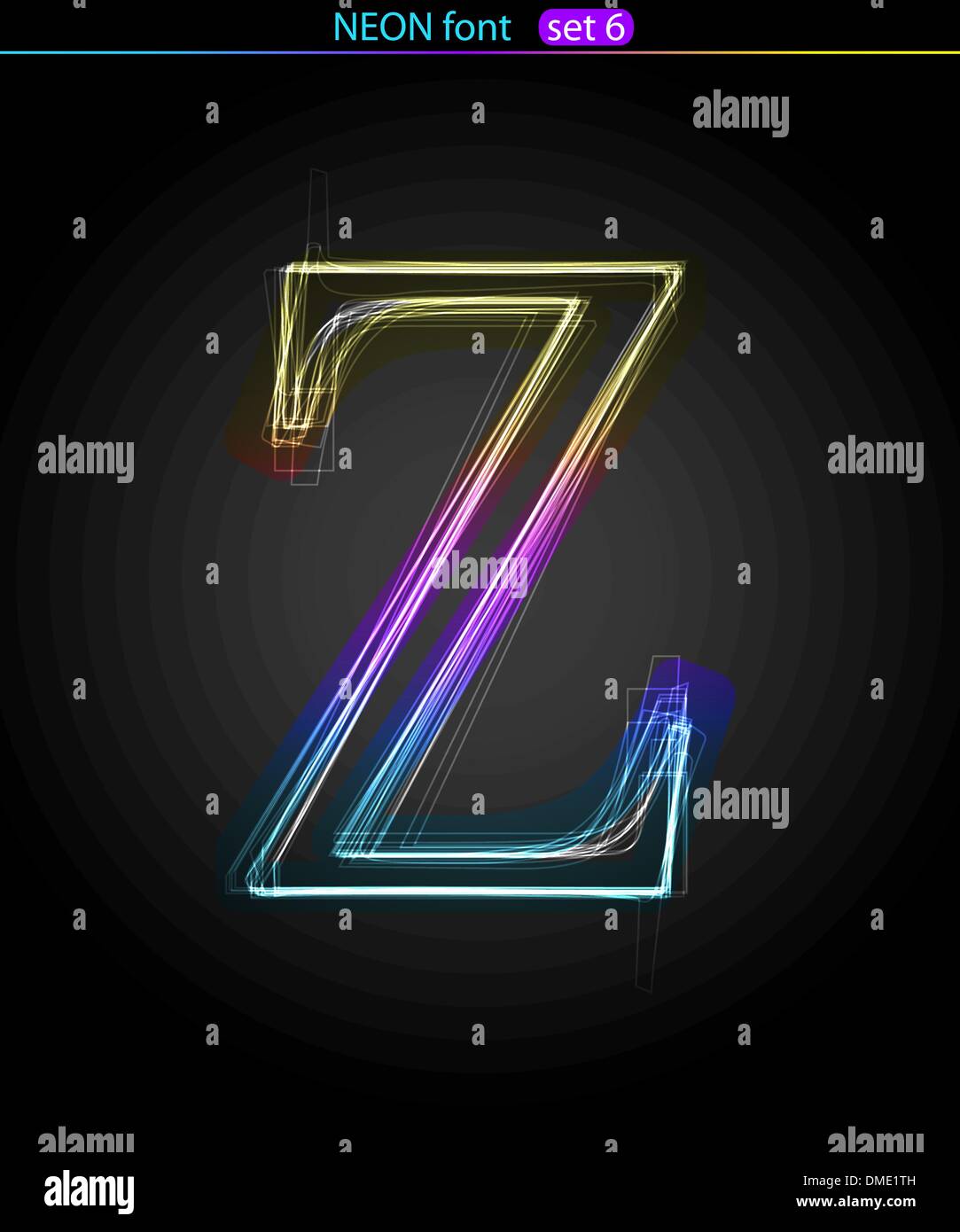 Neon letter Z Stock Vector Image & Art - Alamy