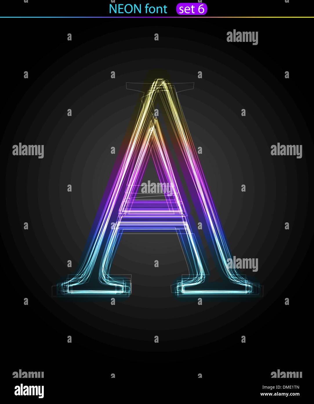Neon letter A Stock Vector Image & Art - Alamy