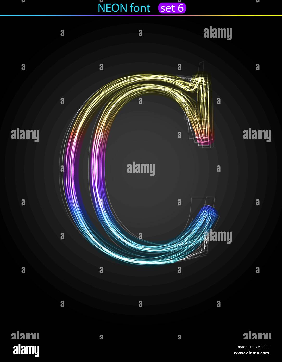 Red neon alphabet Stock Vector Images - Alamy