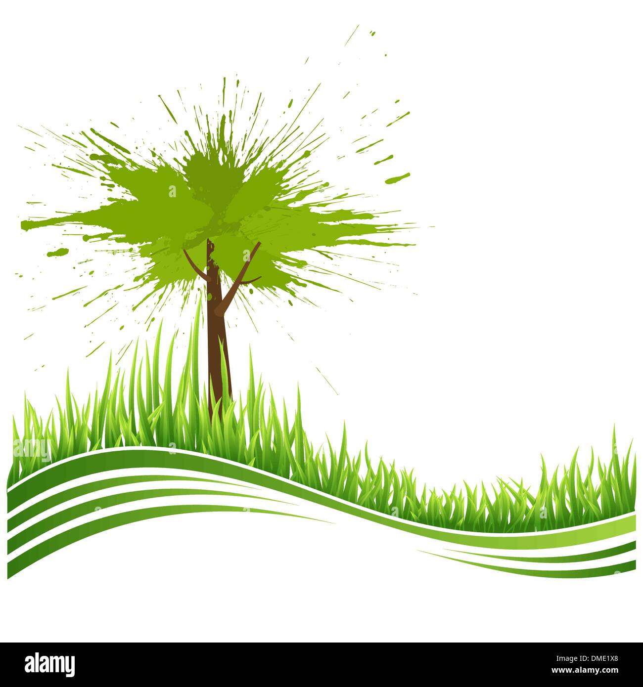 Flowing green grass Cut Out Stock Images & Pictures - Alamy