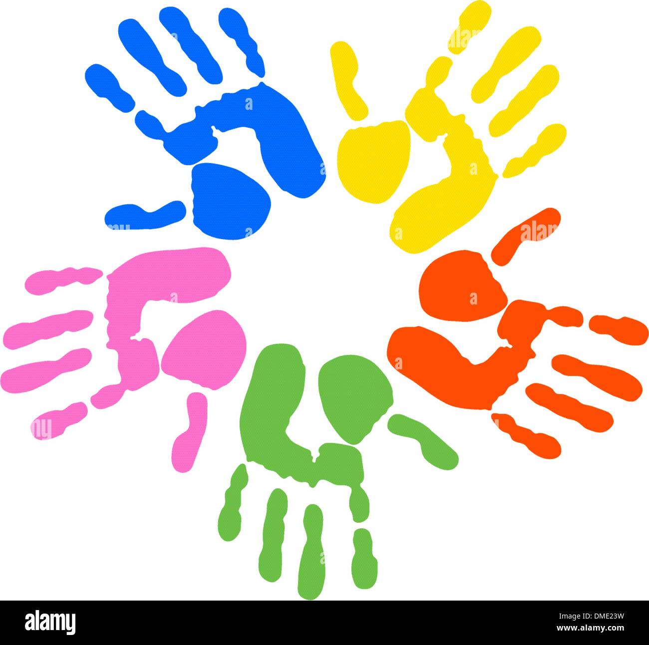 Handprints vector vectors hi-res stock photography and images - Alamy